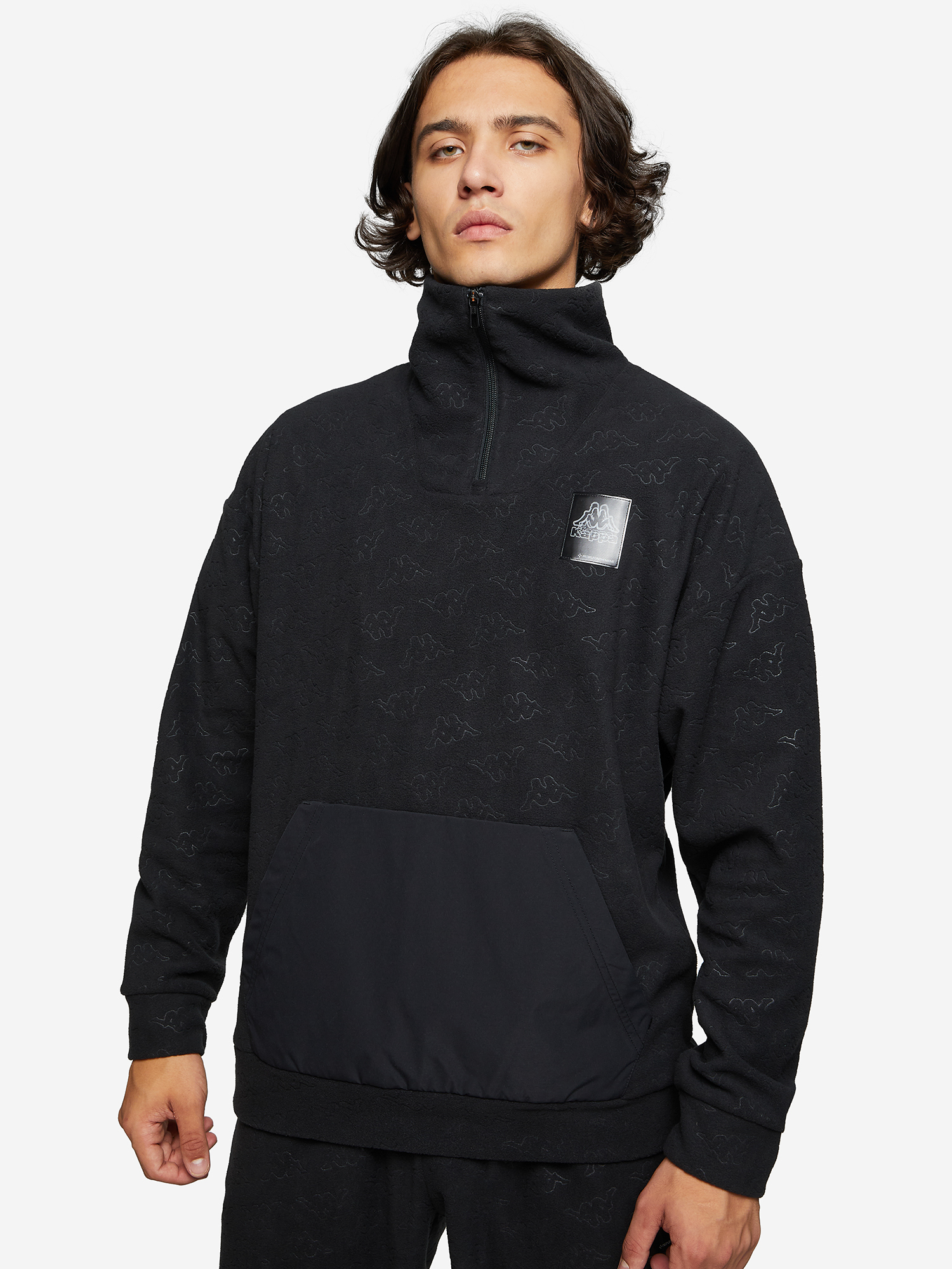 Джемпер флисовый мужской Kappa черный цвет — купить за 5990 тг со скидкой 70 % в интернет ...