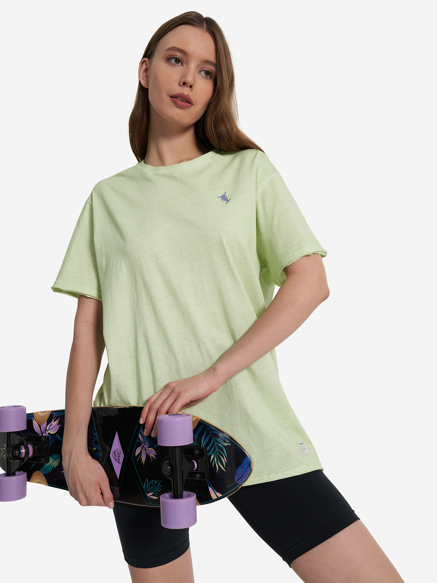 Футболка женская оверсайз Termit фисташковый цвет — купить за 3990 тг со скидкой 50 % в интернет ...