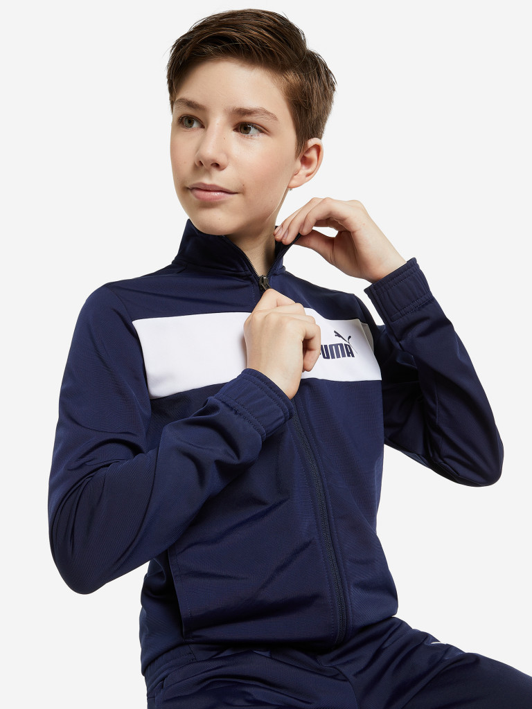 Костюм спортивный для мальчиков PUMA Poly темно-синий цвет — купить за ...