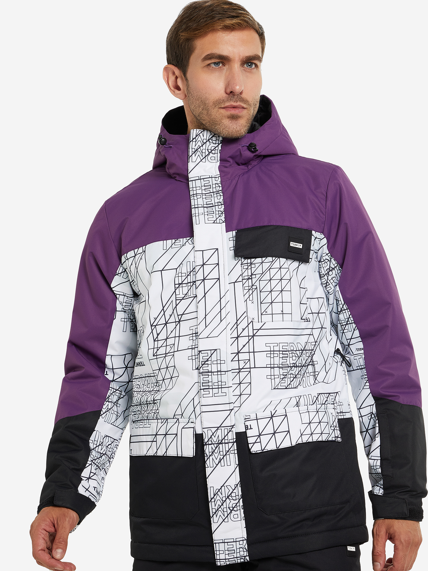 Куртка утепленная мужская Termit белый/черный цвет — купить за 12740 тг со скидкой 70 % в ...