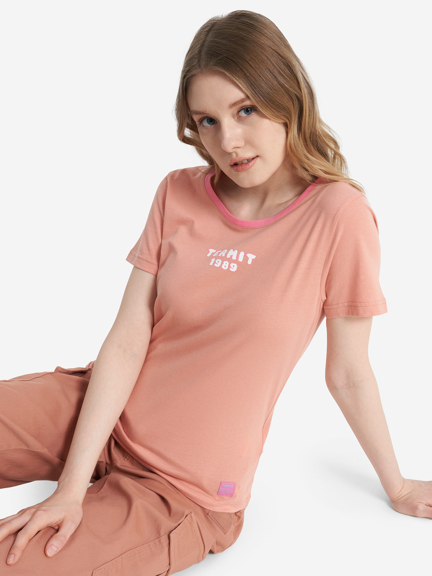 Футболка женская Termit бежевый цвет — купить за 1390 тг со скидкой 60 % в интернет-магазине ...