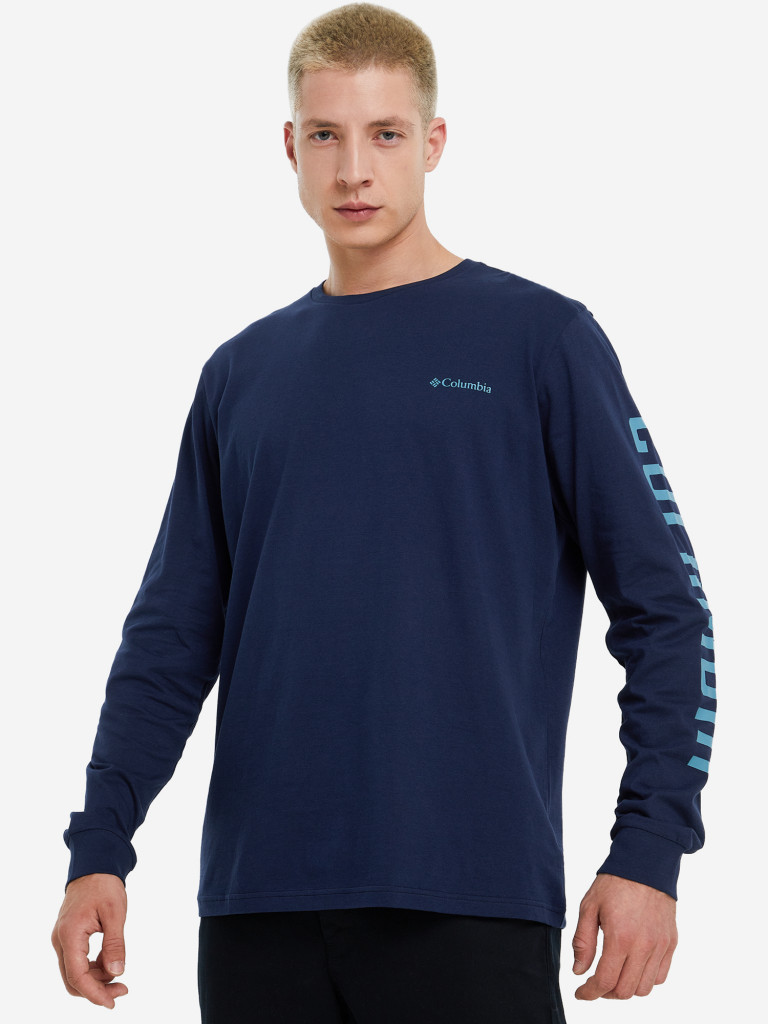 Лонгслив мужской оверсайз Columbia Rockaway River Graphic LS Tee темно ...