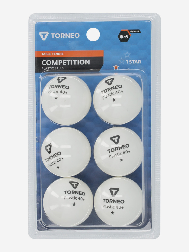Мячи для настольного тенниса Torneo 6 шт белый цвет — купить за 1490