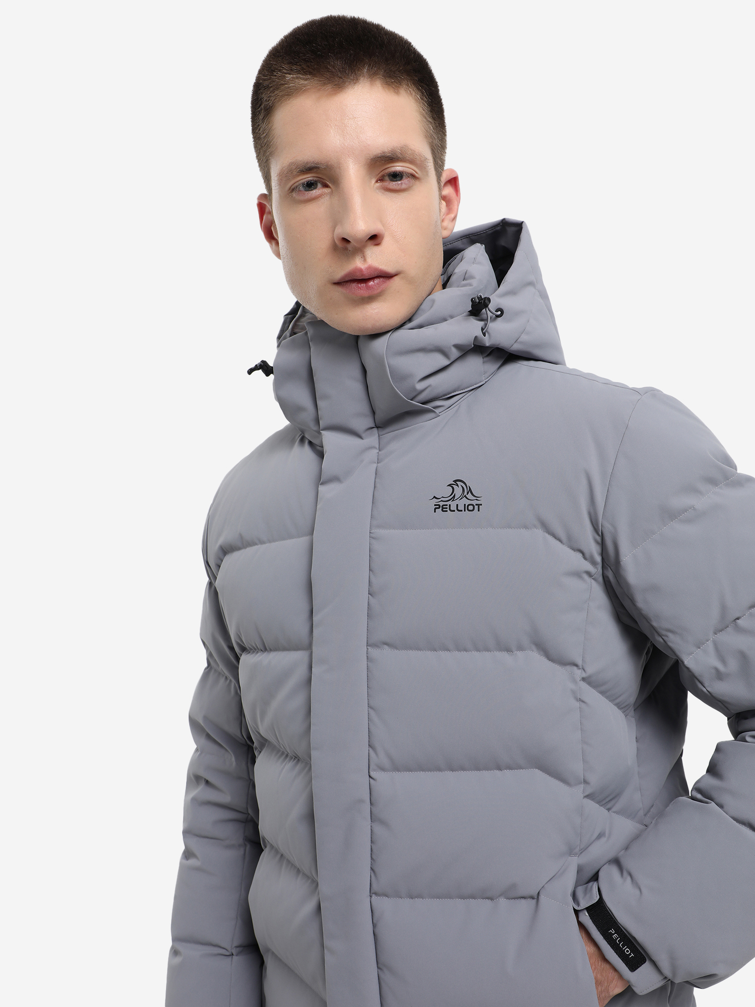 Пуховик мужской Pelliot серый цвет — купить за 40190 тг со скидкой 70 % в интернет-магазине ...