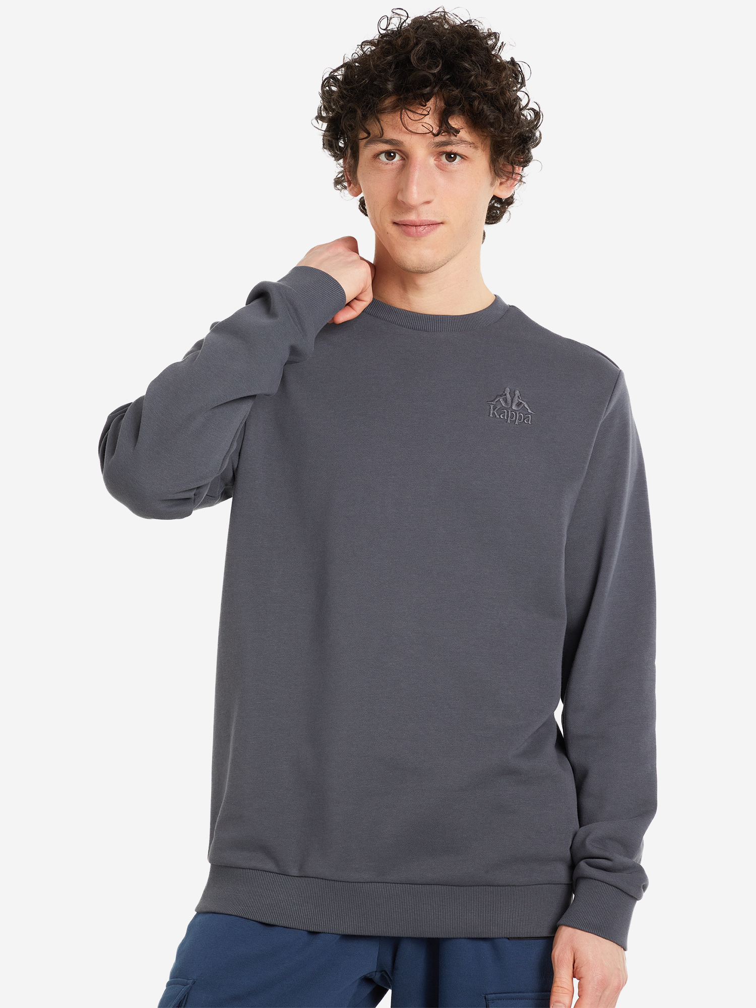 Свитшот мужской Kappa Authentic Core темно-серый цвет — купить за 5990 тг со скидкой 70 % в ...