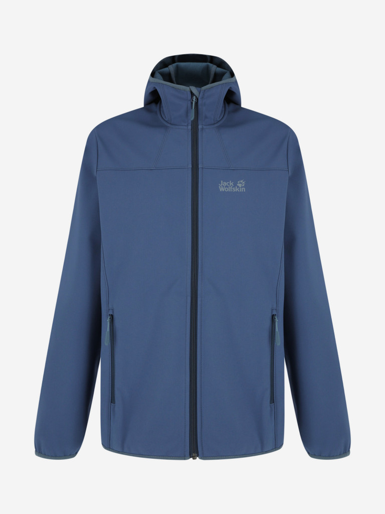 Куртка софтшелл мужская Jack Wolfskin Northern Point сине-серый цвет ...