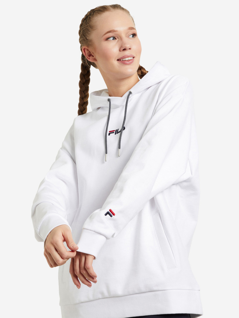 Худи FILA белый цвет — купить за 16490 тг со скидкой 50 % в интернет ...