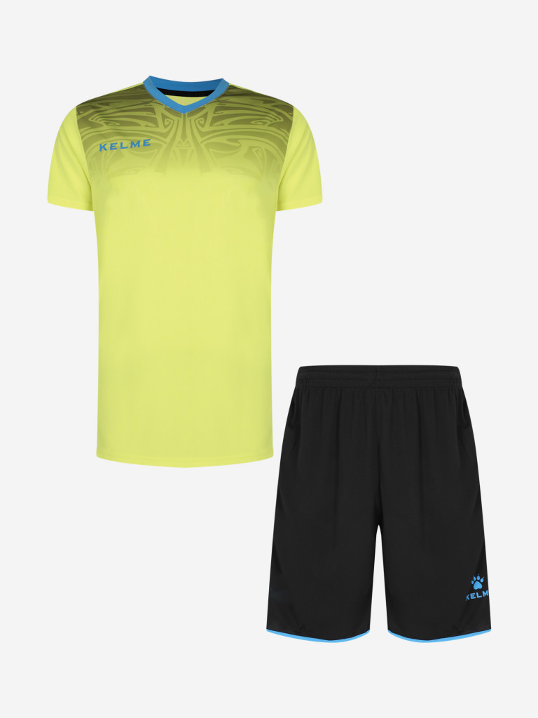 Комплект футбольной формы мужской Kelme желтый/черный цвет — купить за 10490 тг со скидкой 50 % ...