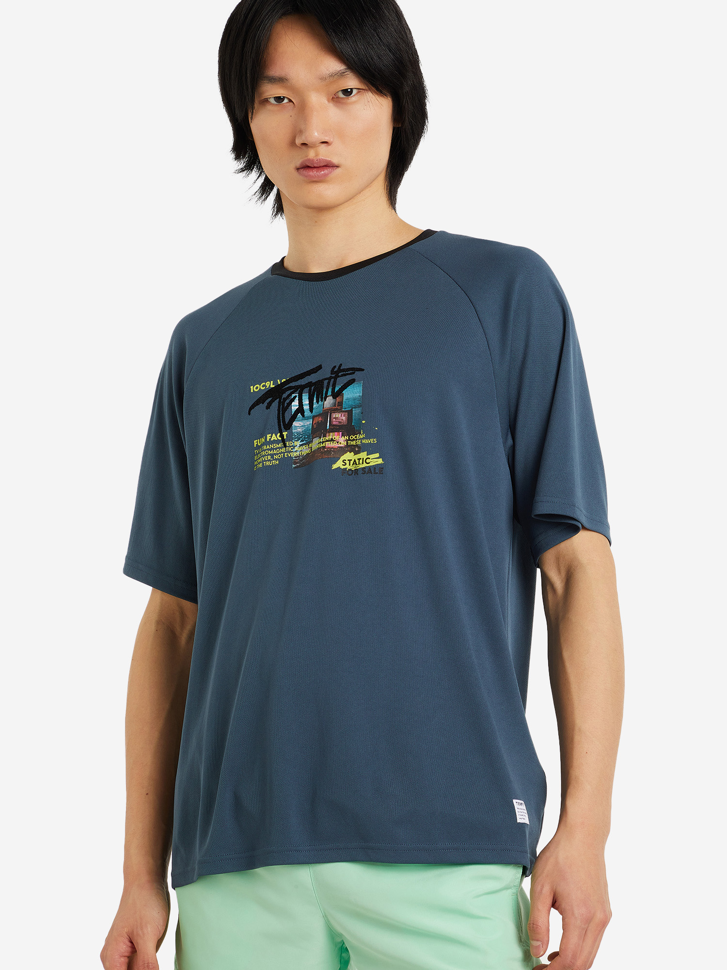 Футболка мужская оверсайз Termit морской цвет — купить за 4240 тг со скидкой 50 % в интернет ...