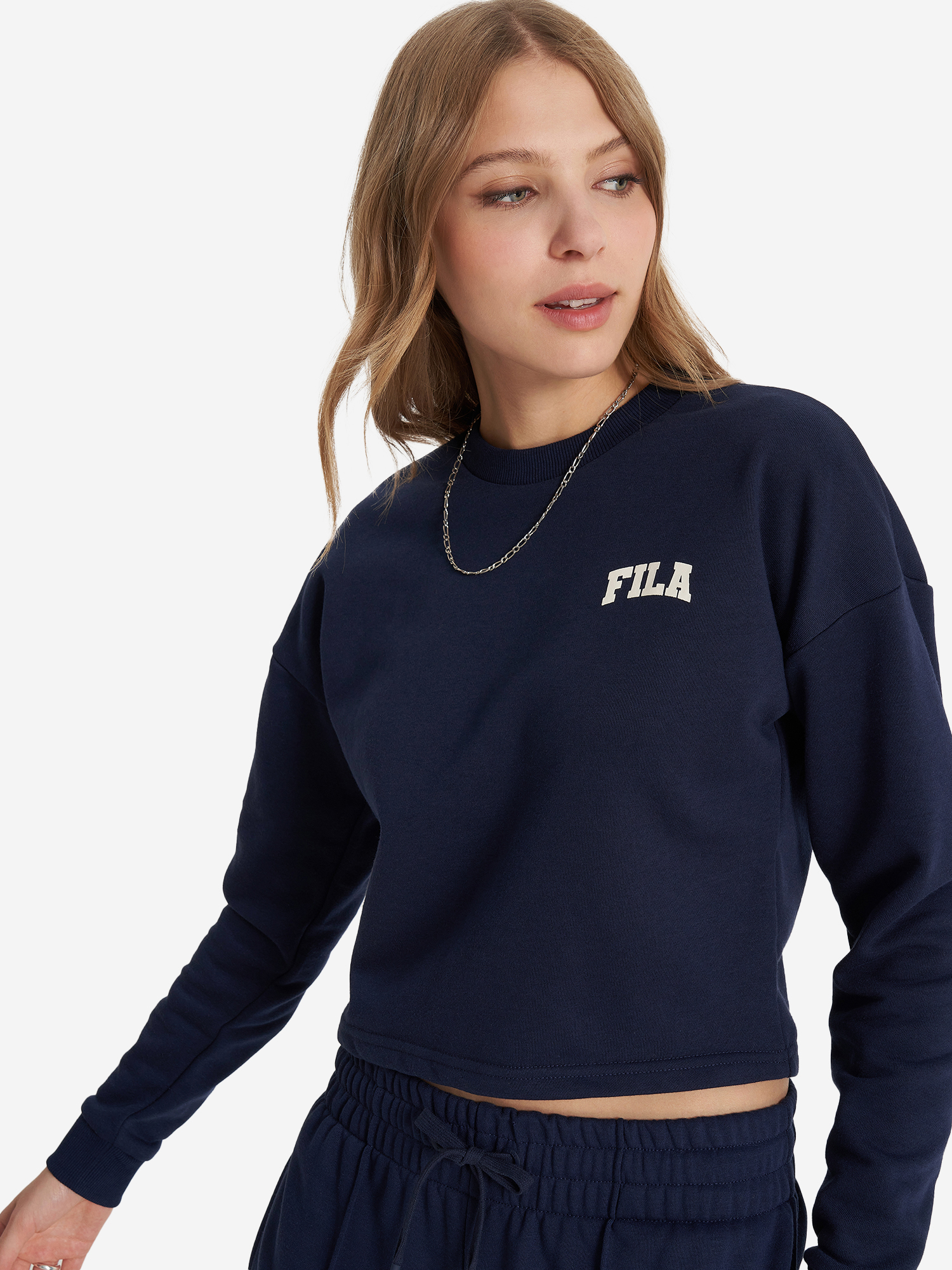Свитшот женский FILA синий цвет — купить за 18490 тг в интернет ...
