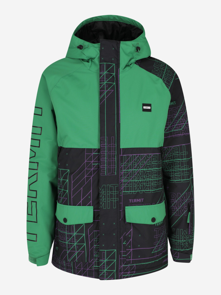 Куртка утепленная мужская Termit черный/зеленый цвет — купить за 27240 тг со скидкой 50 % в ...