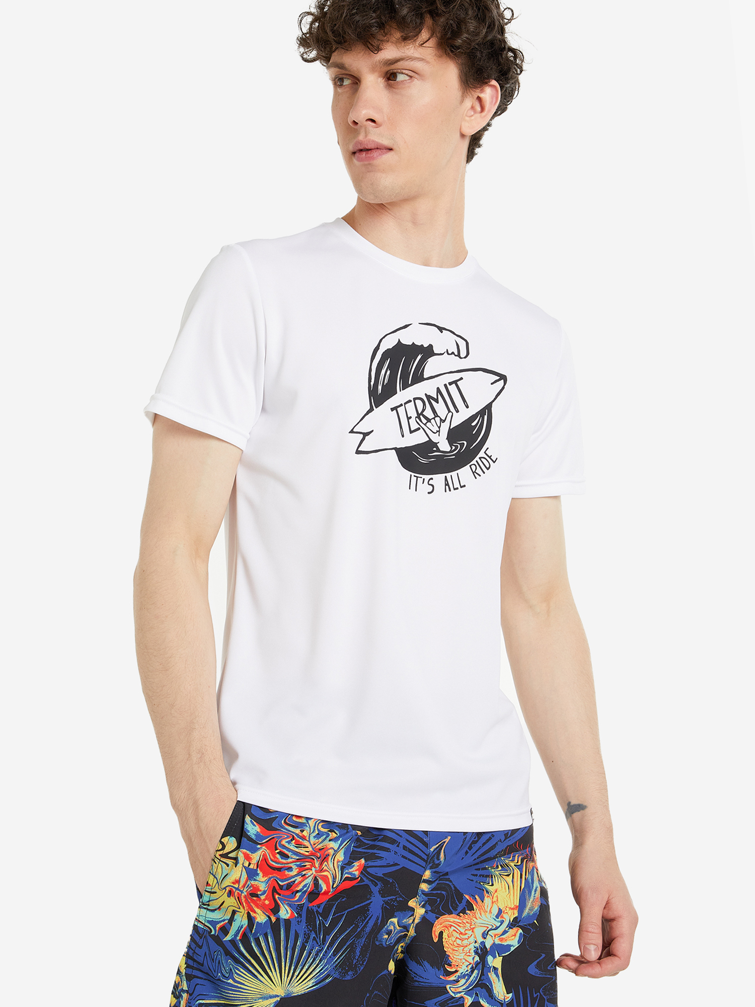Футболка мужская Termit белый цвет — купить за 3640 тг со скидкой 50 % в интернет-магазине ...