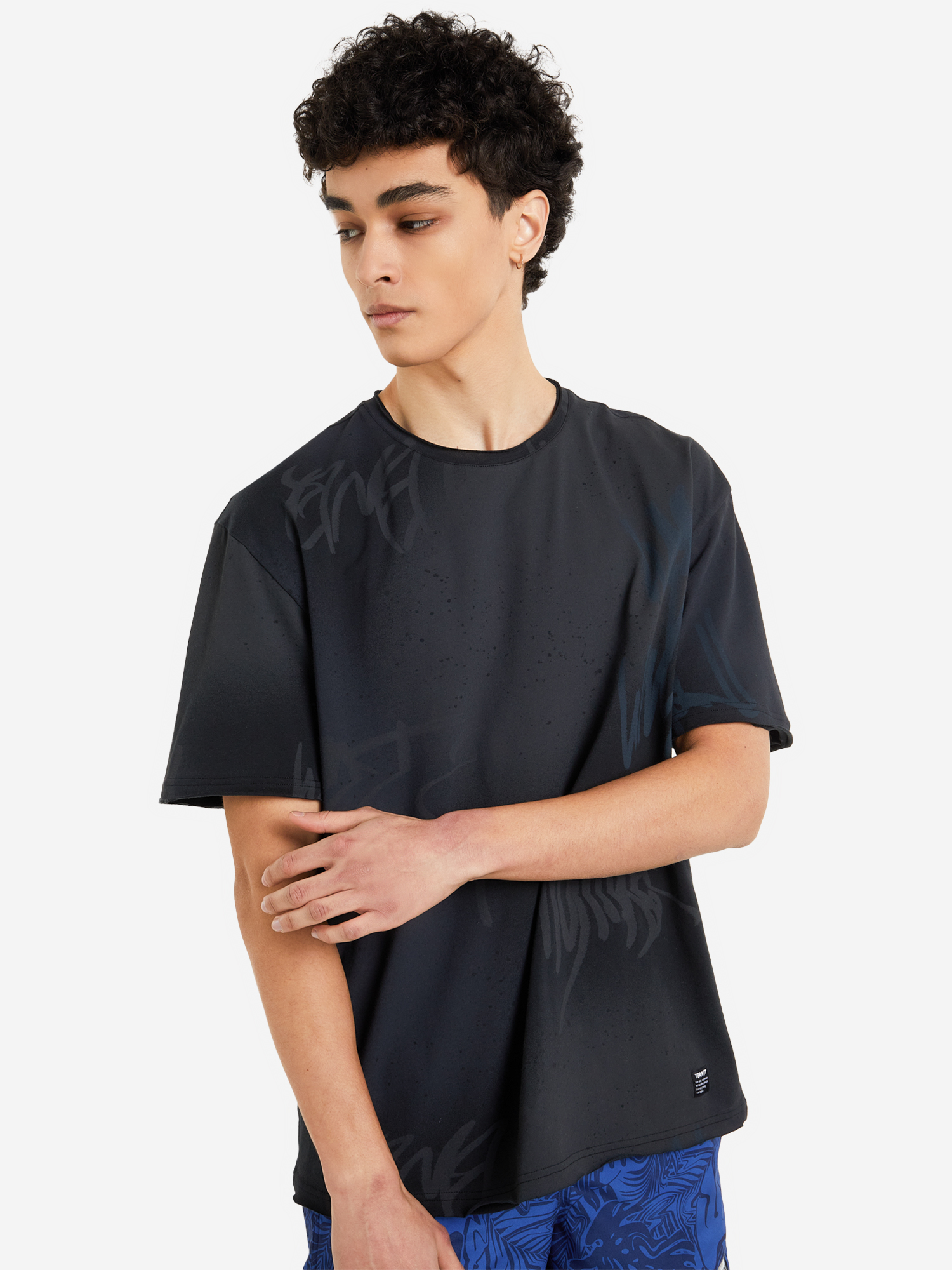 Футболка мужская оверсайз Termit чёрный цвет — купить за 3640 тг со скидкой 50 % в интернет ...