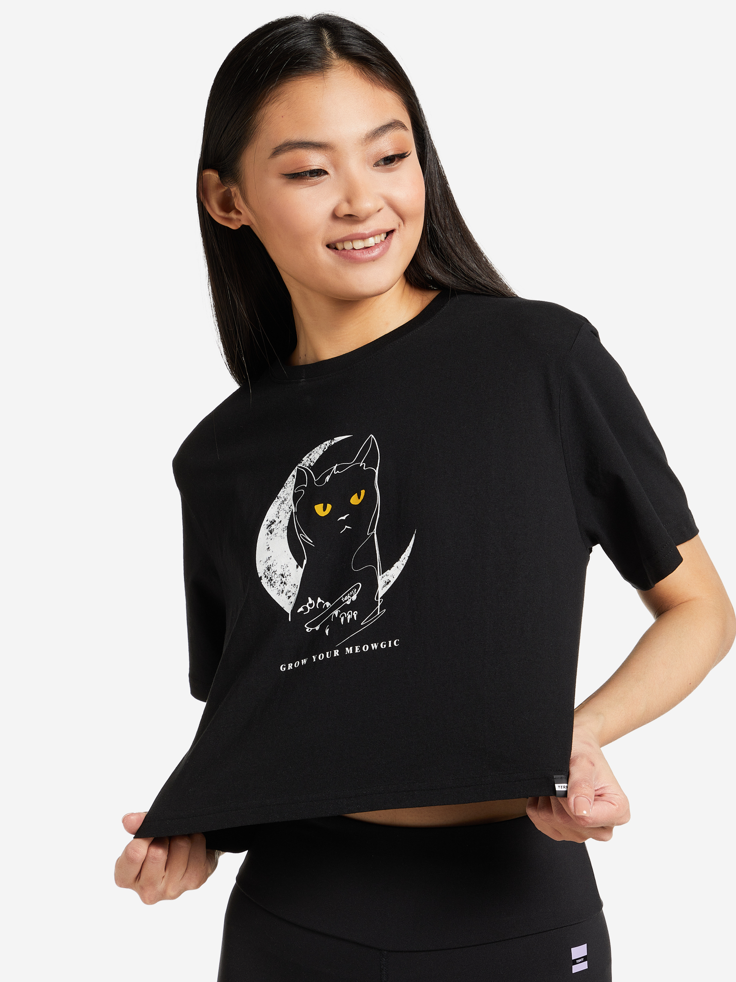 Футболка женская оверсайз Termit чёрный цвет — купить за 3140 тг со скидкой 50 % в интернет ...