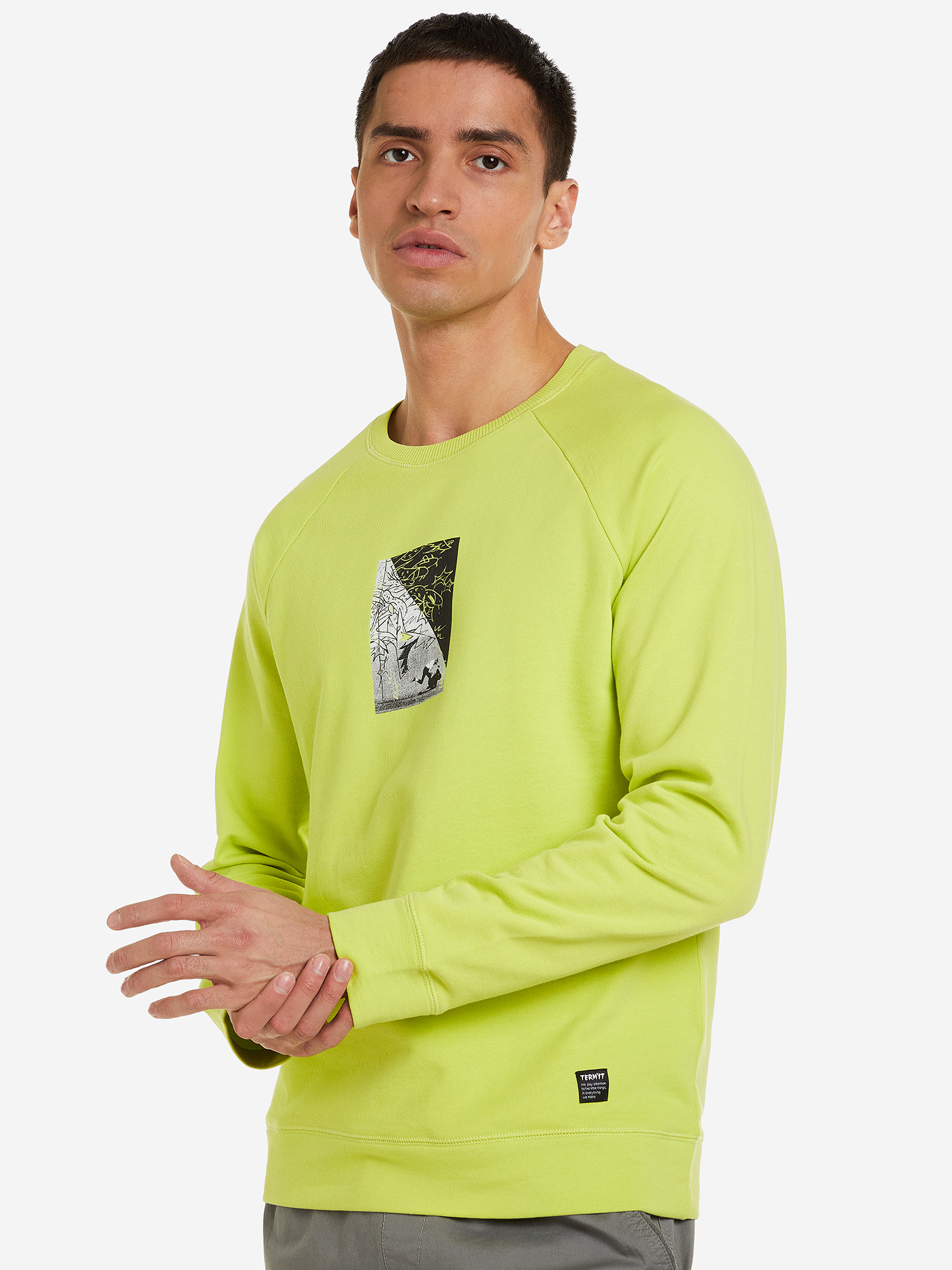 Свитшот мужской Termit салатовый цвет — купить за 3290 тг со скидкой 70 % в интернет-магазине ...