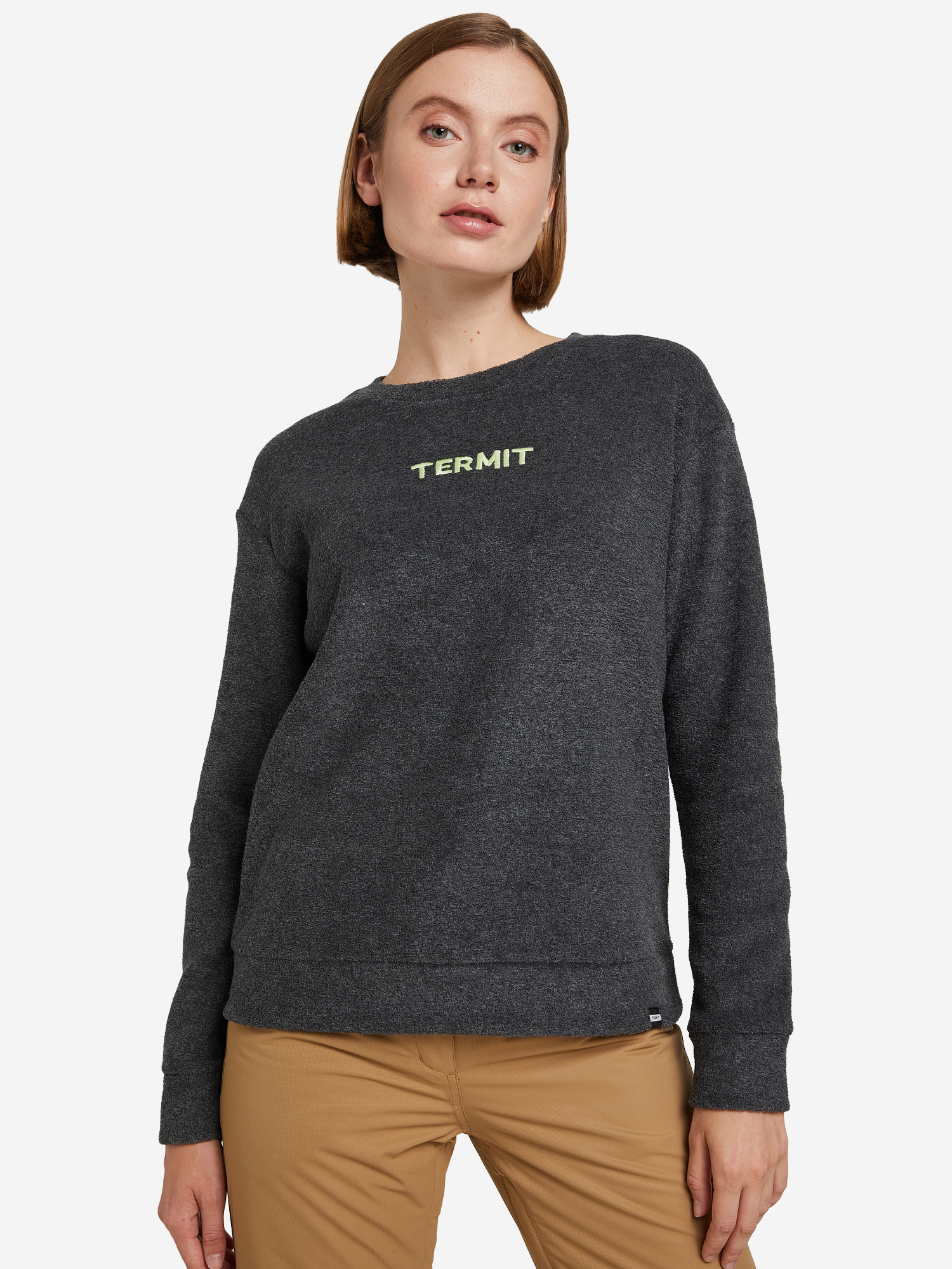 Свитшотженский флисовый Termit чёрный цвет — купить за 3290 тг со скидкой 70 % в интернет ...