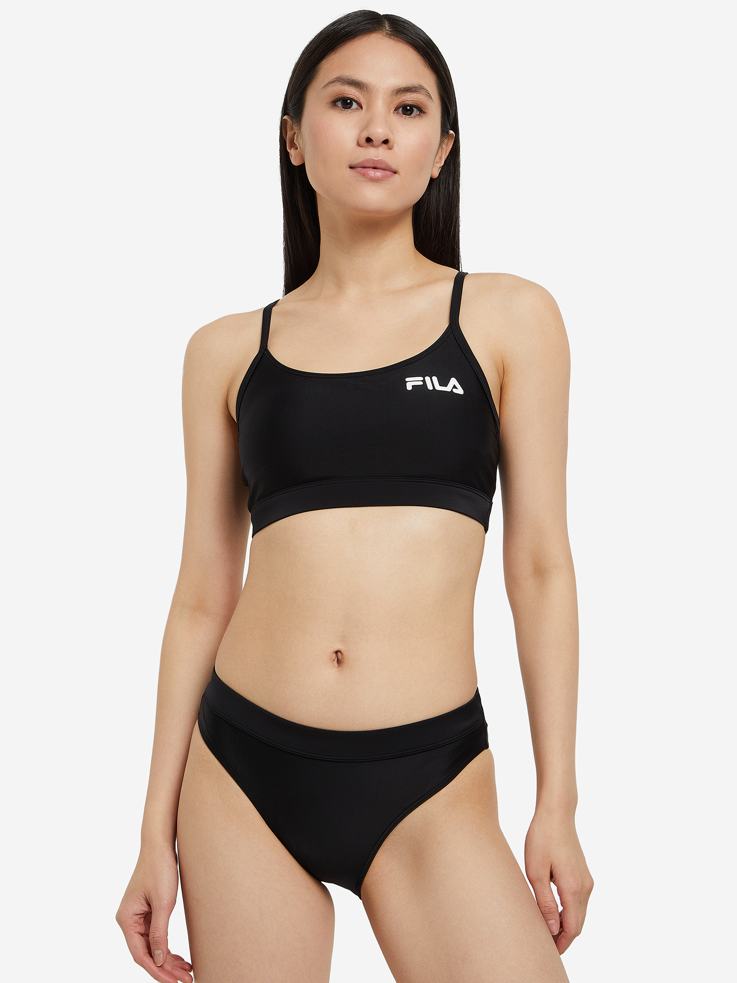 Лиф женский FILA черный цвет — купить за 2690 тг со скидкой 70 % в интернет-магазине Sportmaster