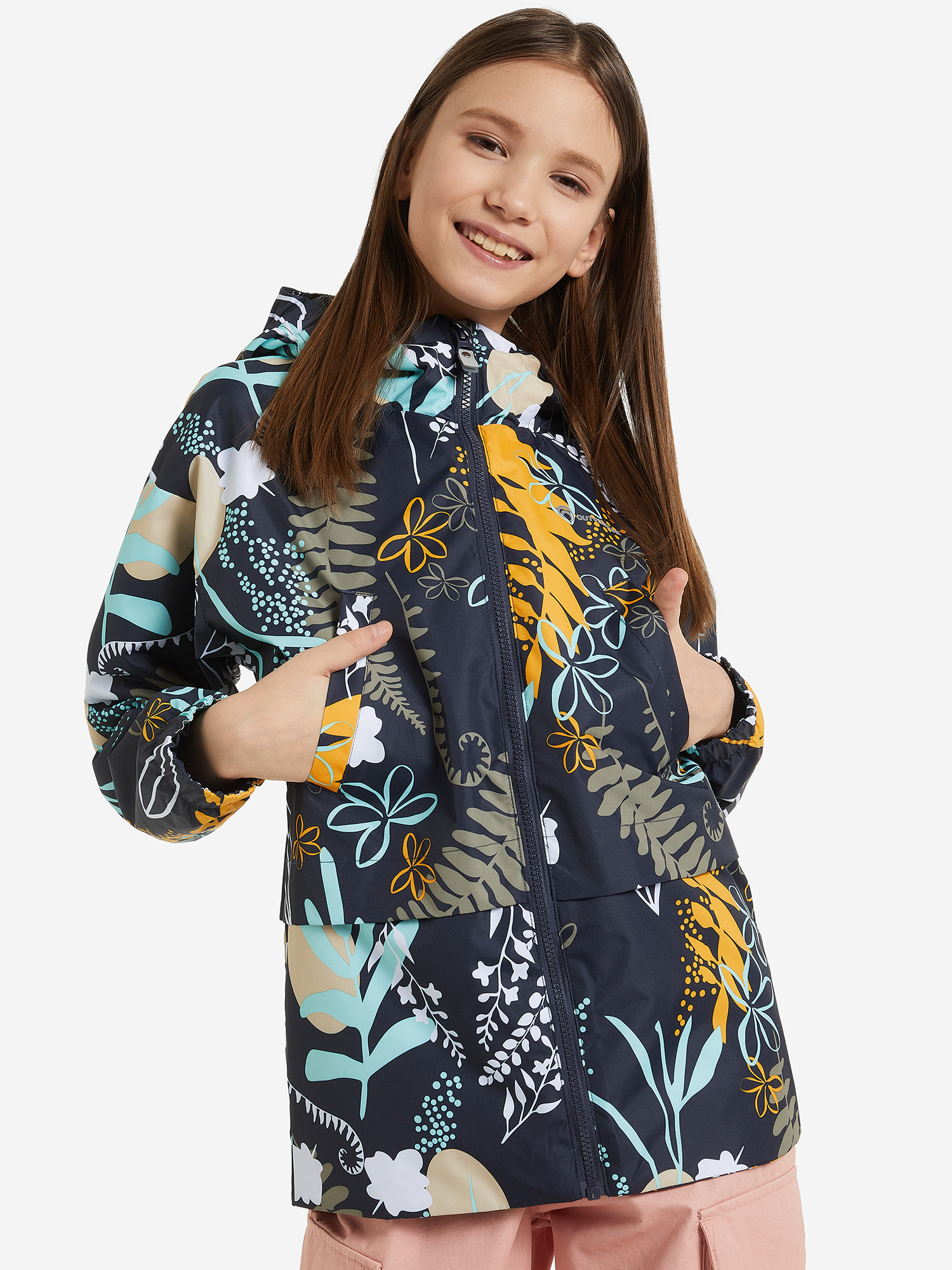 Ветровка для девочек Outventure синий цвет — купить за 13740 тг. со ...