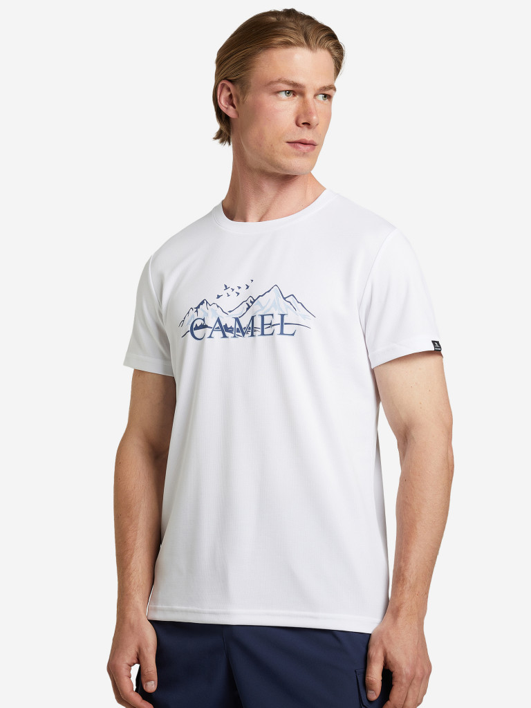 Футболка мужская Camel белый цвет — купить за 4940 тг со скидкой 70 % в ...