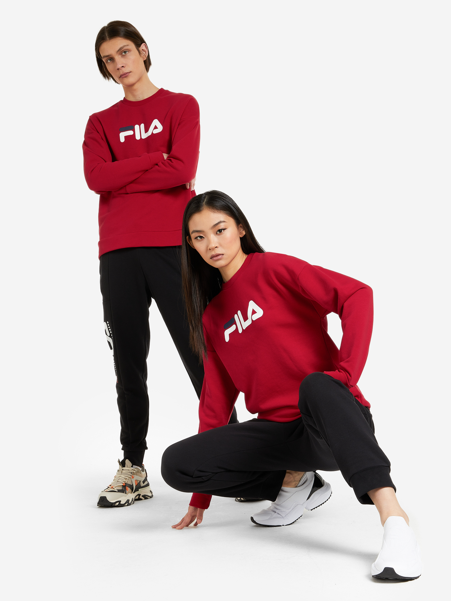 Свитшот FILA темно-красный цвет — купить за 10490 тг со скидкой 50 % в ...