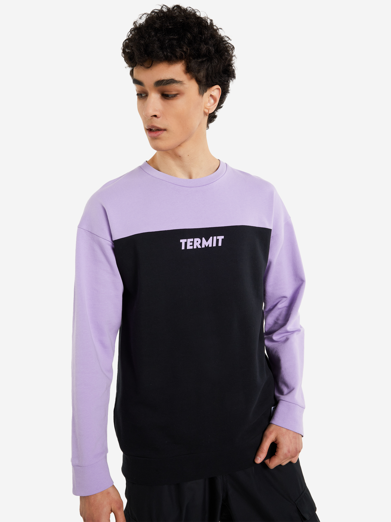 Свитшот мужской Termit черный/фиолетовый цвет — купить за 3290 тг со скидкой 70 % в интернет ...