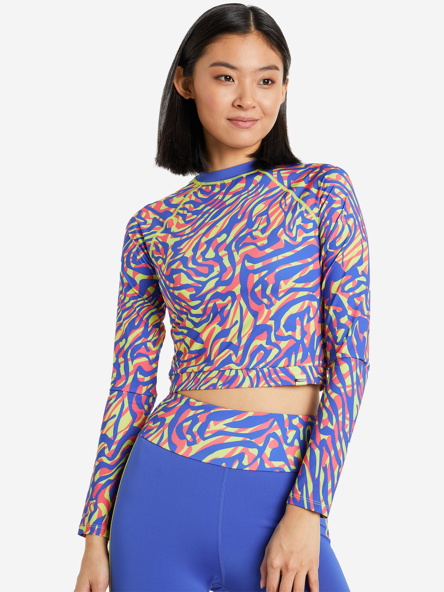 Рашгард женский Termit синий/зеленый цвет — купить за 5740 тг со скидкой 50 % в интернет ...