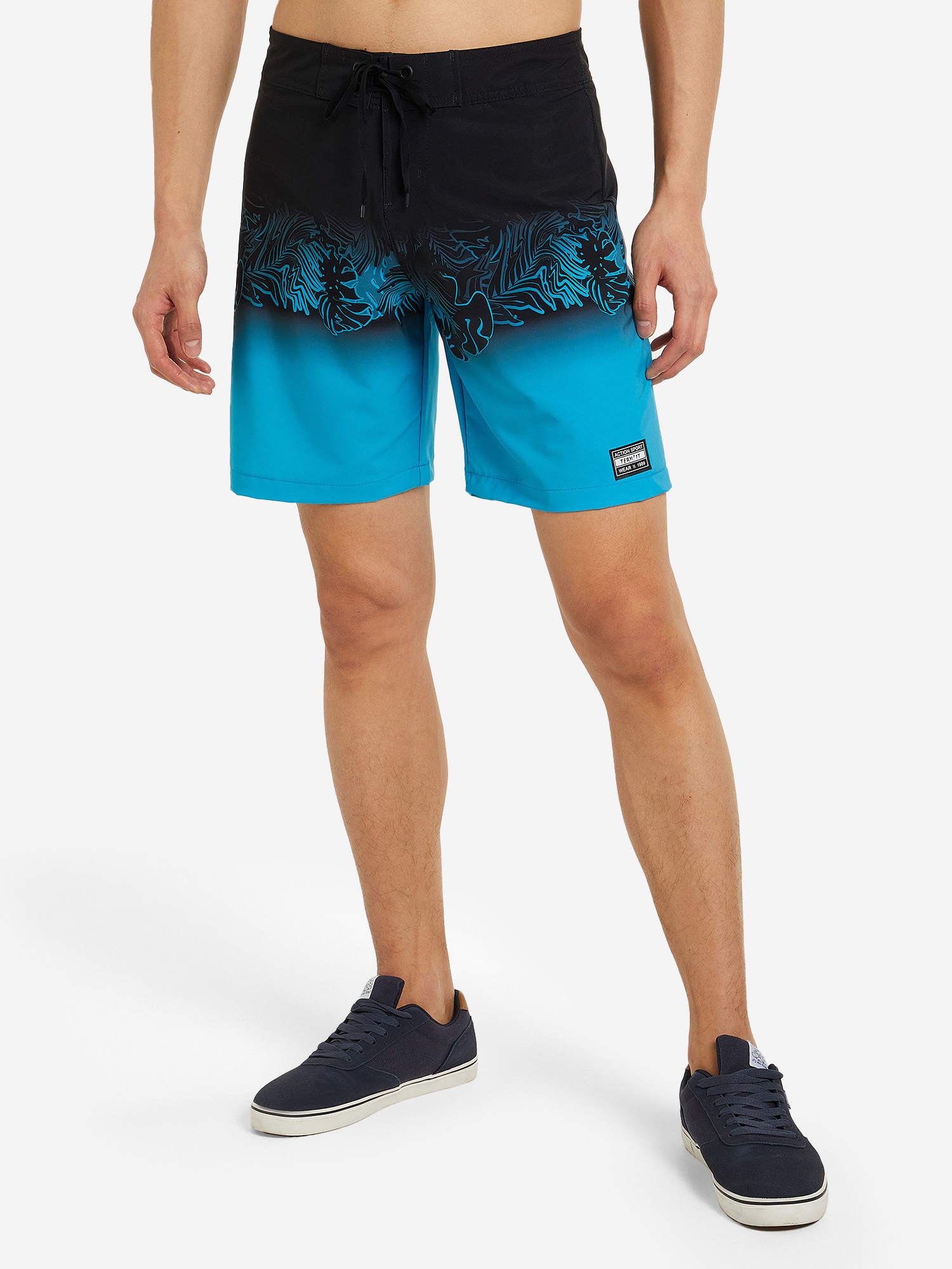 Шорты пляжные мужские Termit черный/голубой цвет — купить за 4790 тг со скидкой 70 % в интернет ...