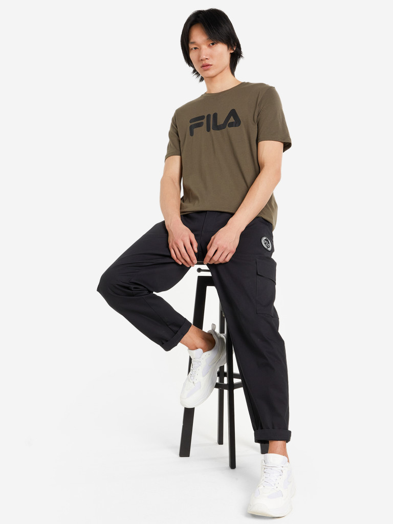 Футболка мужская FILA Essentials хаки цвет — купить за 2390 тг со скидкой 70 % в интернет ...