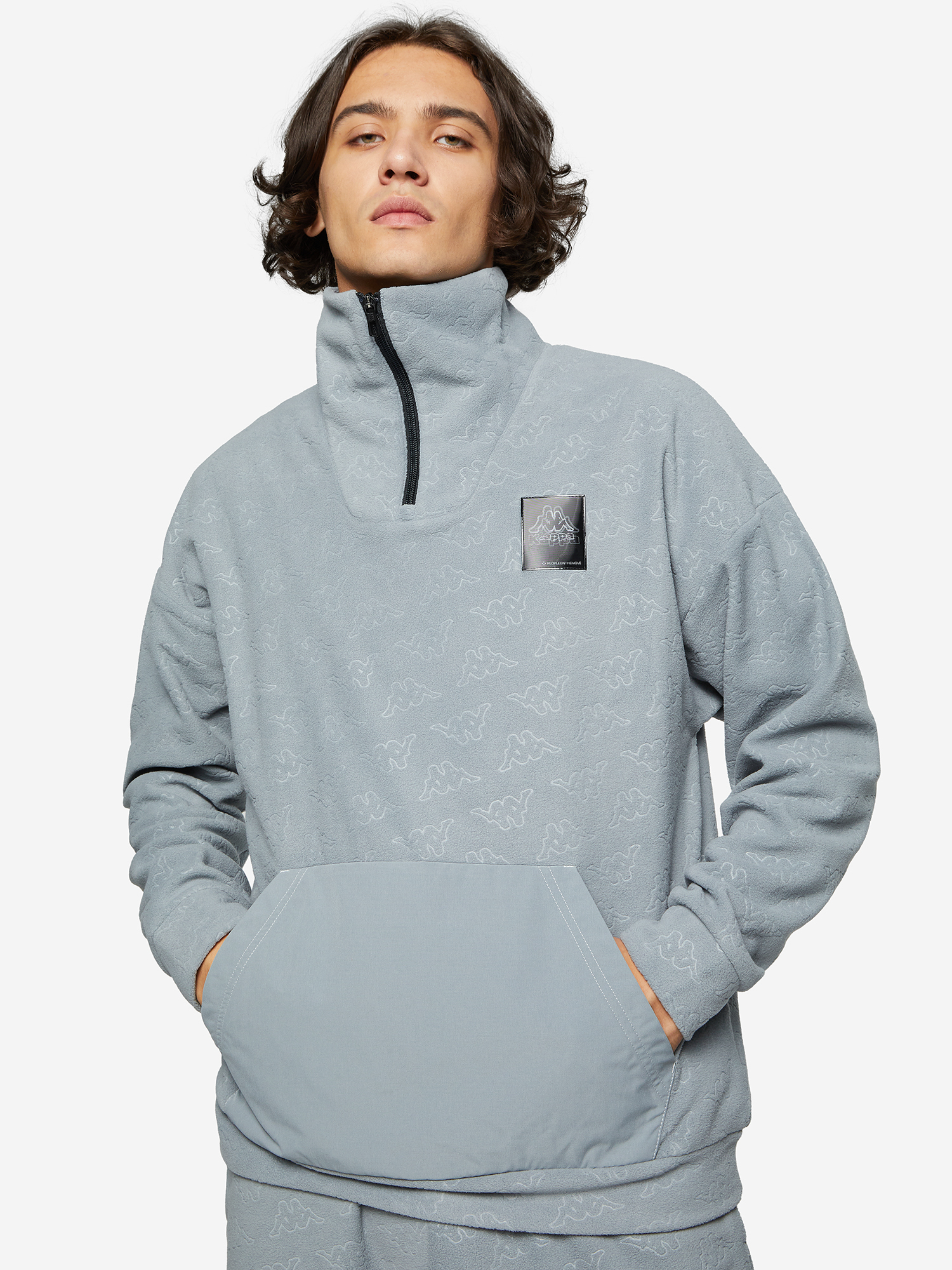 Джемпер флисовый мужской Kappa серый цвет — купить за 5990 тг со скидкой 70 % в интернет ...