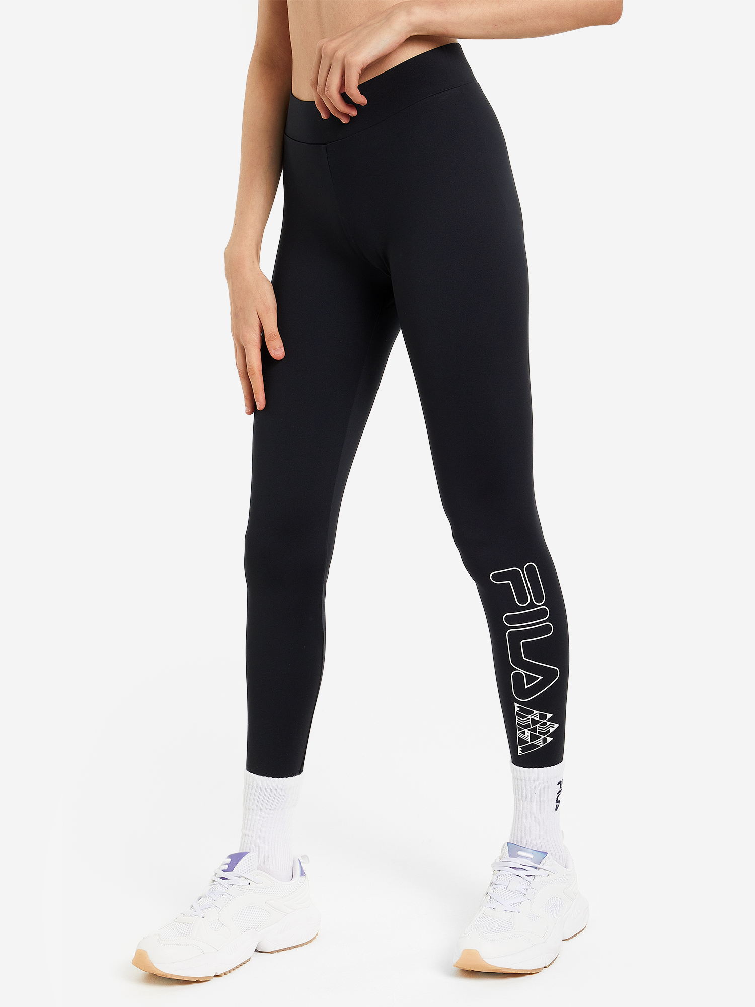 Легинсы женские FILA Heritage чёрный цвет — купить за 3740 тг со ...