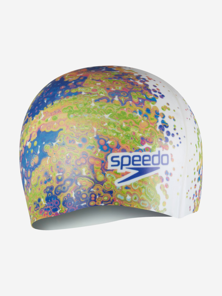 Шапочка для плавания детская Speedo Digital Printed белый синий