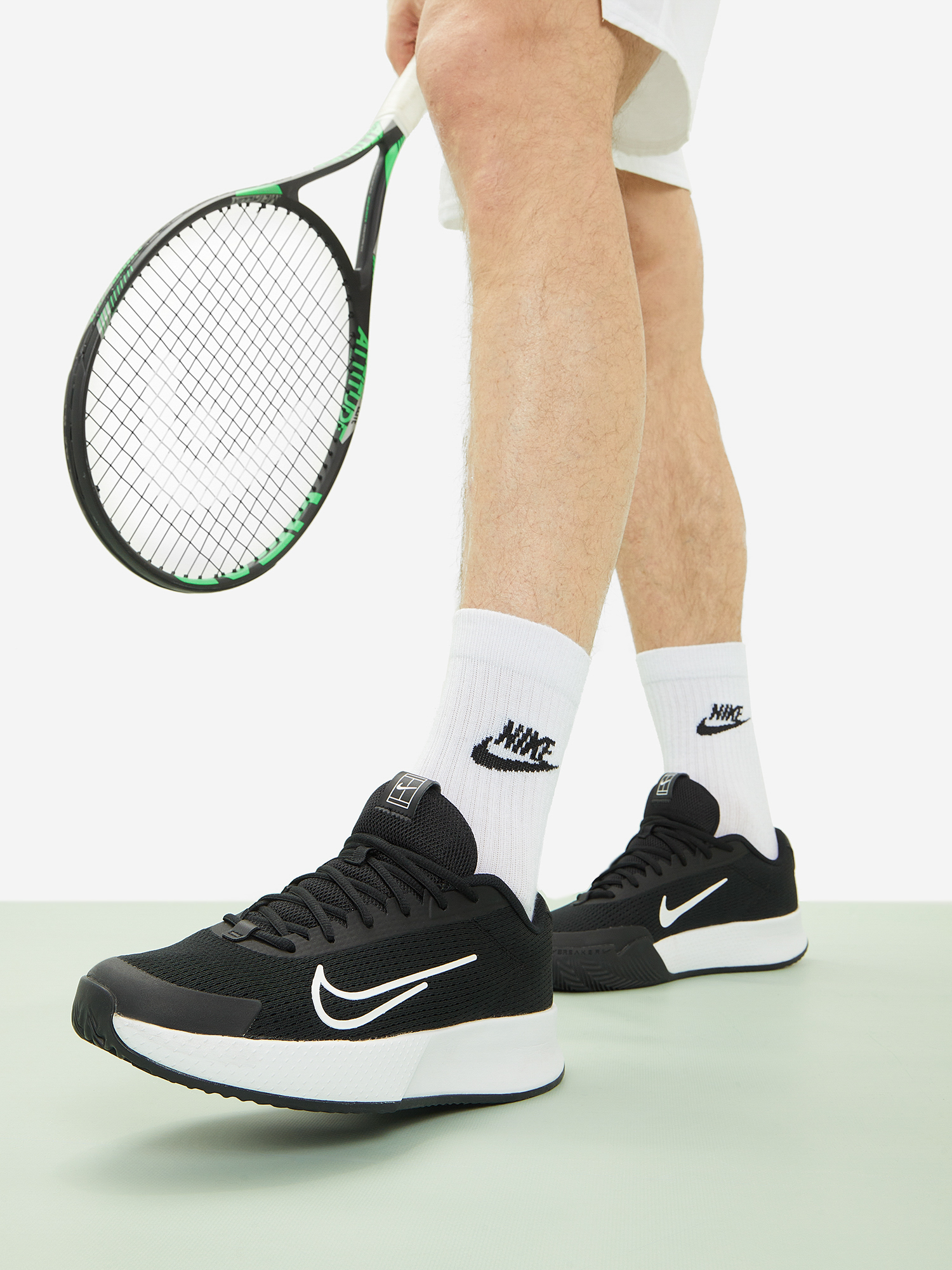 Кроссовки мужские для тенниса Nike Court Vapor Lite 2 черный/белый цвет ...