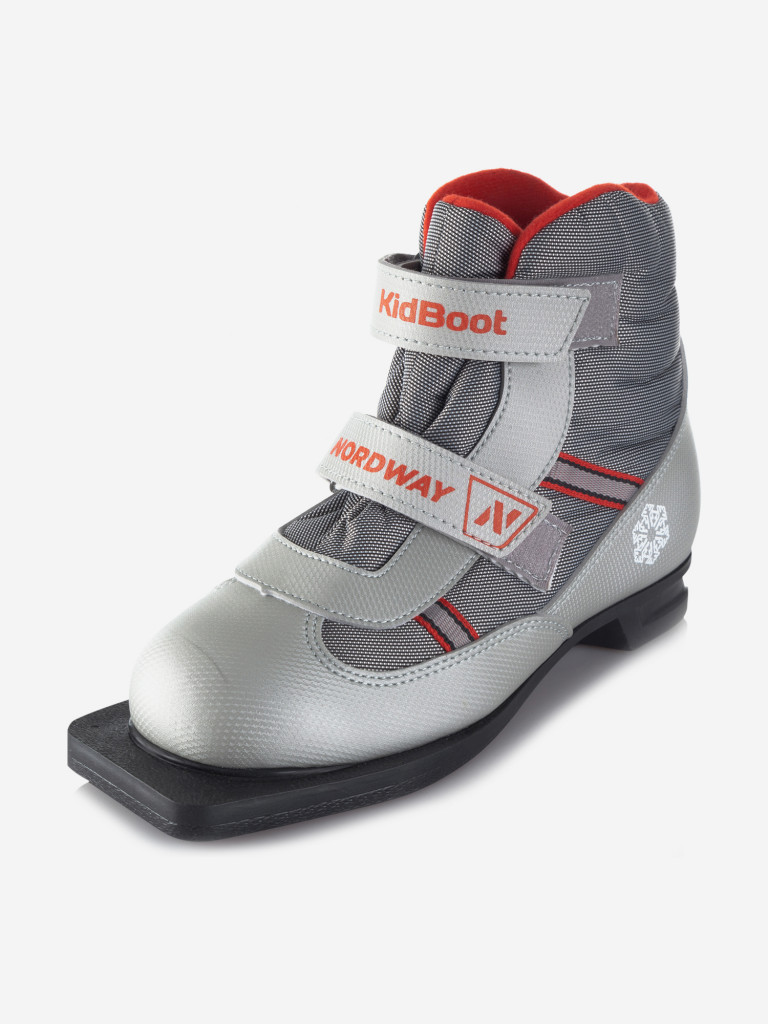 Ботинки для беговых лыж детские Nordway Kidboot 75mm белый/серый цвет ...
