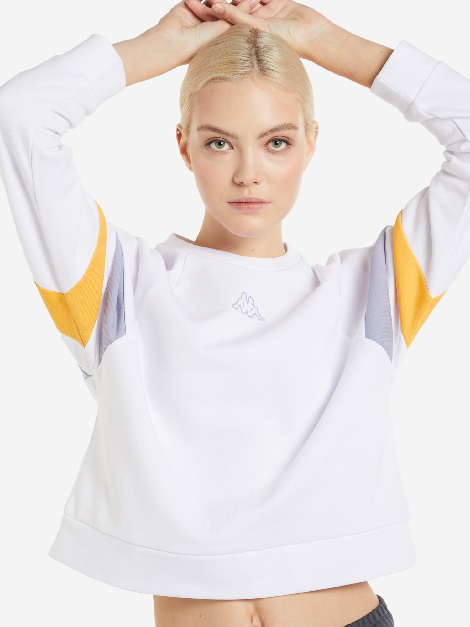 Kappa әйелдер свитшоты ақ/сары түсте — Sportmaster интернет-дүкенінде 5990 теңгеге сатып алу, 70 ...