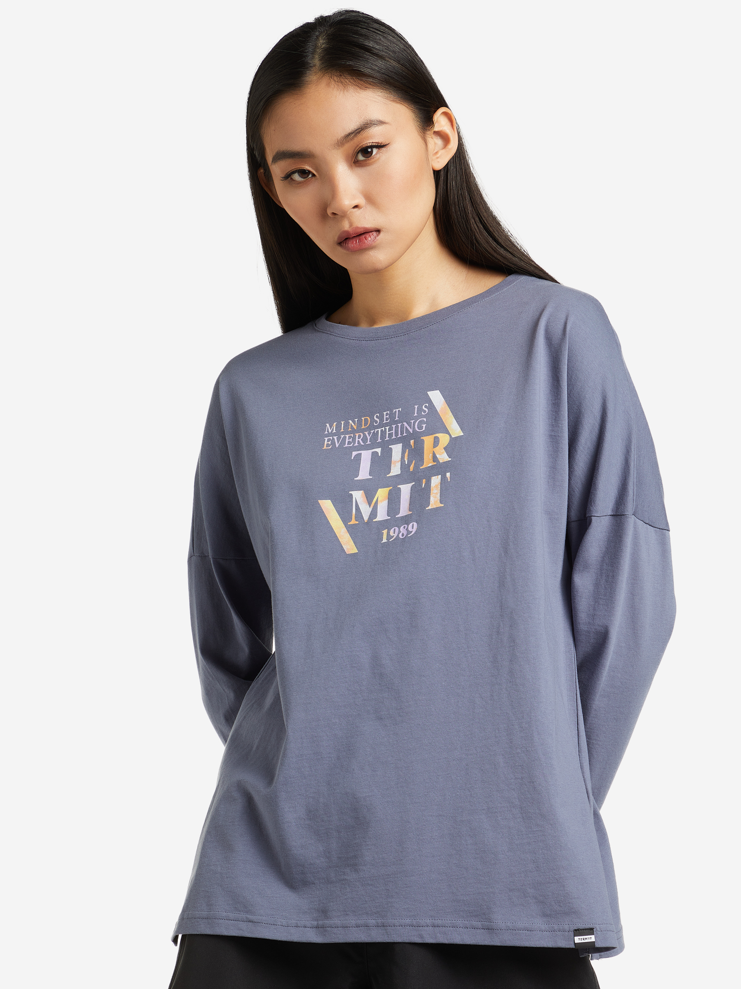Лонгслив женский Termit серый цвет — купить за 2990 тг со скидкой 70 % в интернет-магазине ...