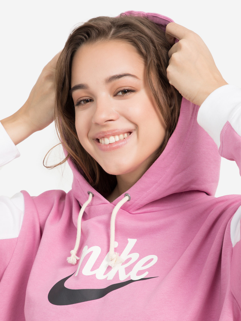 Худи женская Nike Sportswear Varsity, Plus Size черный цвет — купить за ...