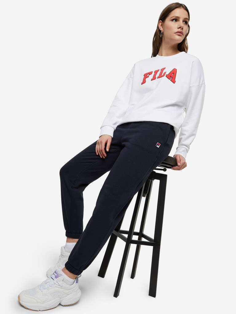 Брюки женские FILA Essentials темно-синий цвет — купить за 9990 тг со скидкой 50 % в интернет ...