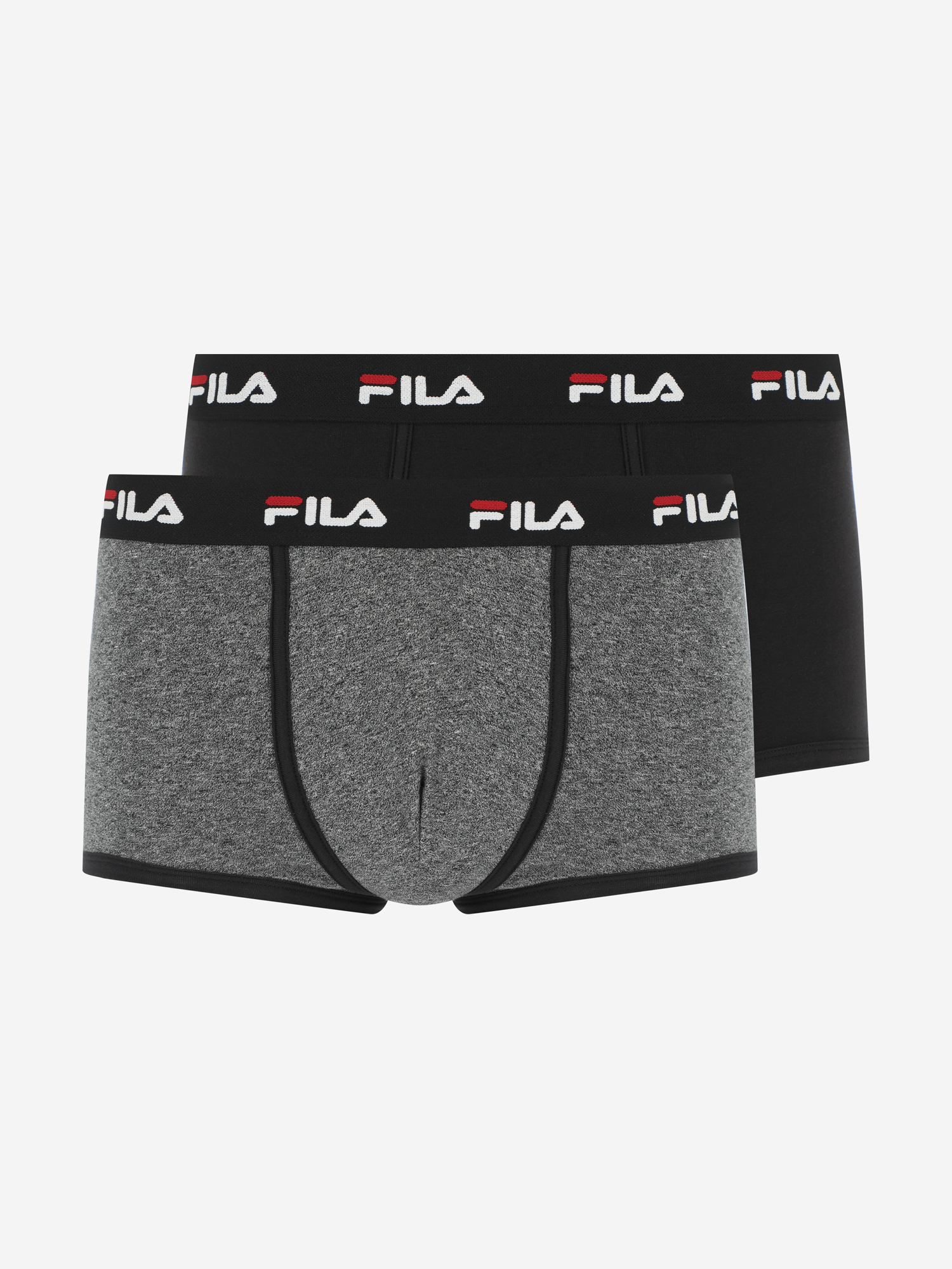 Трусы мужские FILA, 2 штуки чёрный/серый цвет — купить за 2690 тг со скидкой 70 % в интернет ...